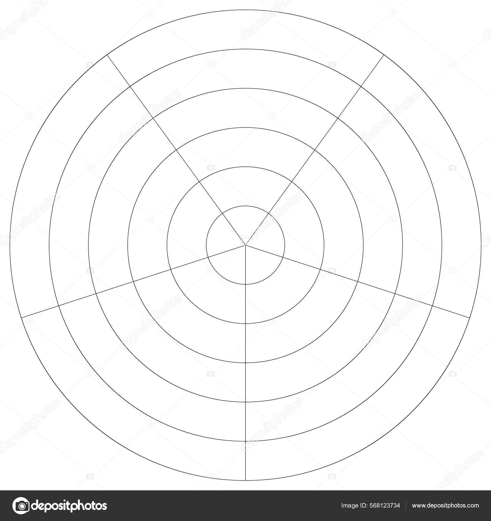 Polar Circular Grid Mesh Pie Chart Graph Element ©vectorguy 568123734'e ...