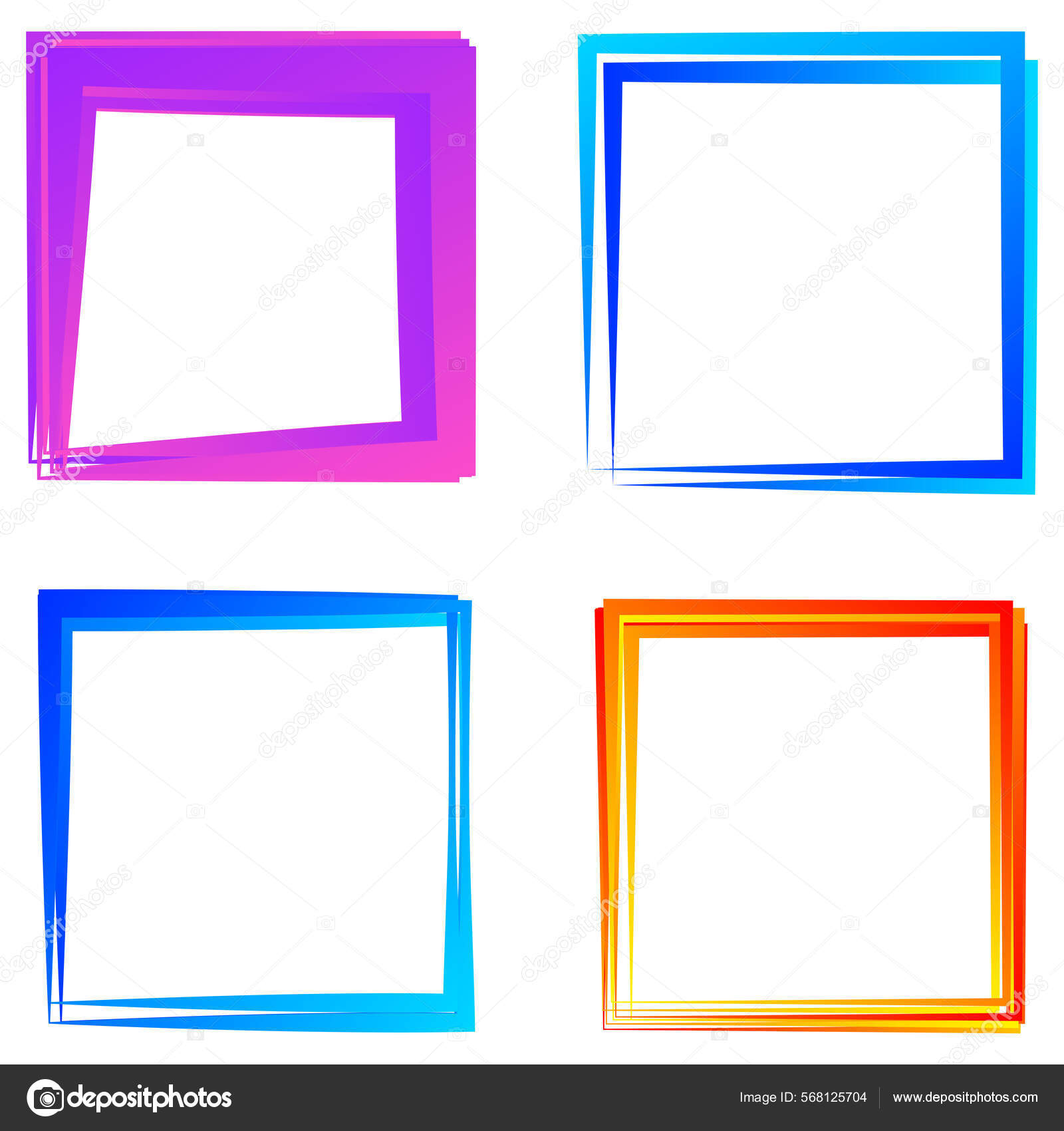 Random Square Contour Frame Border Element Stock Vector by ©vectorguy ...