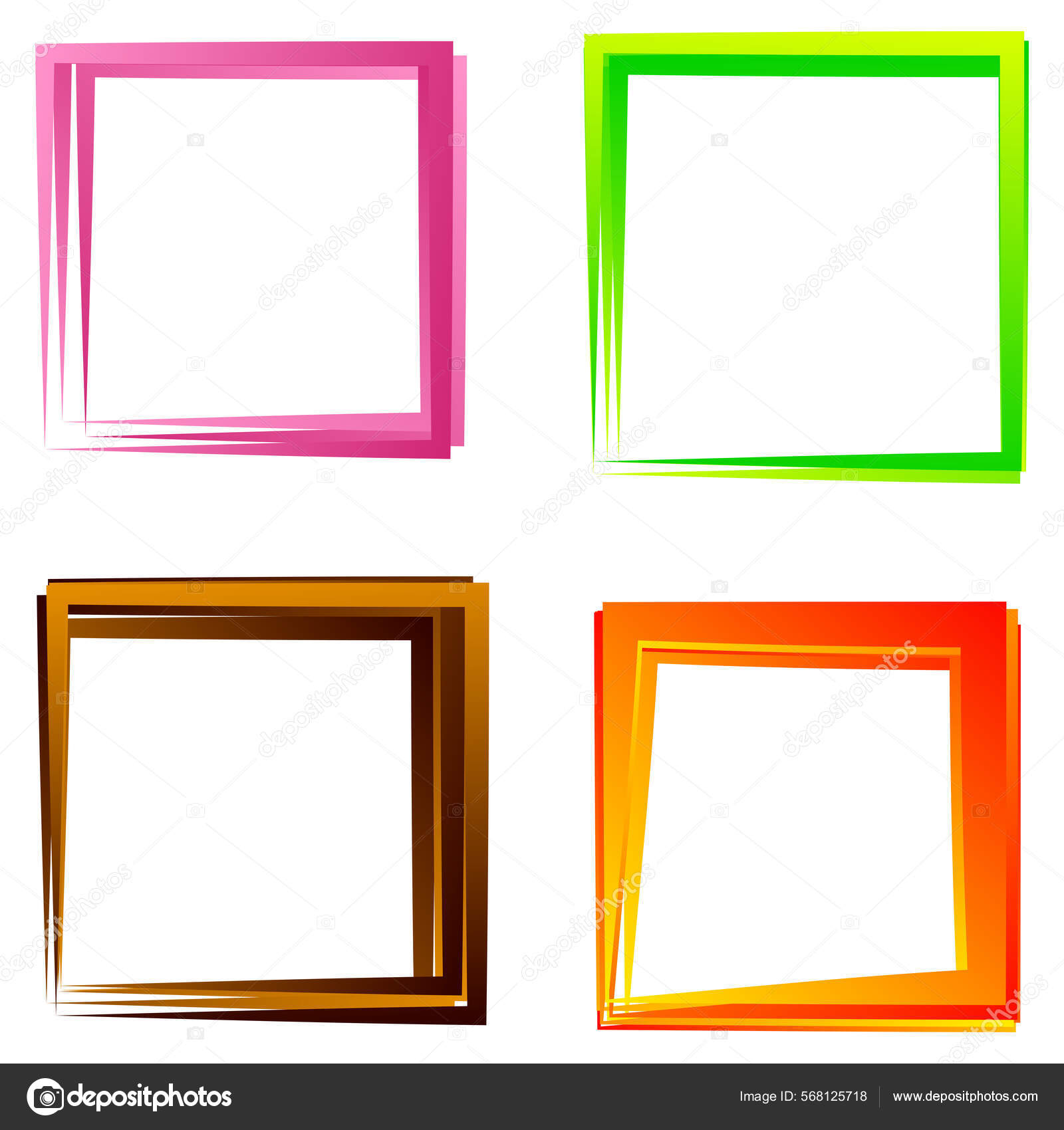 Random Square Contour Frame Border Element Stock Vector by ©vectorguy ...