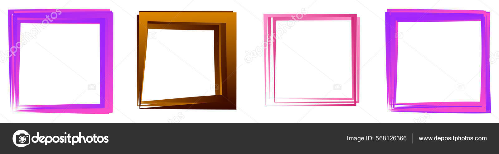 Random Square Contour Frame Border Element Stock Vector Illustration ...