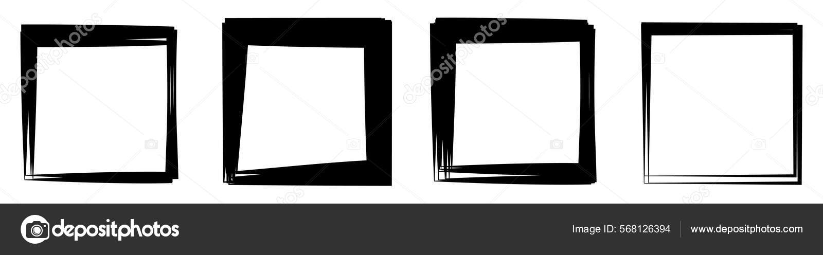 Random Square Contour Frame Border Element Stock Vector Illustration ...