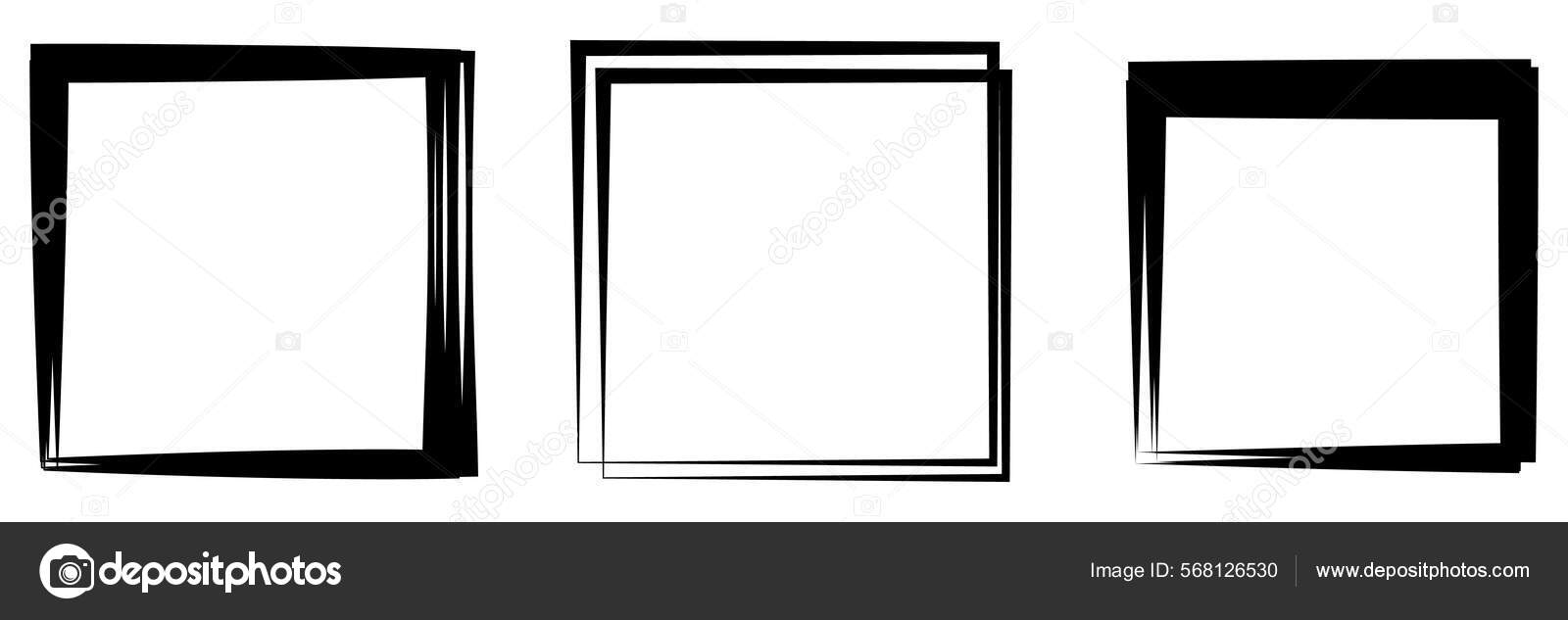 Random Square Contour Frame Border Element Stock Vector Illustration ...
