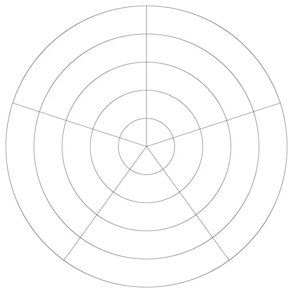 Polar Circular Grid Mesh Pie Chart Graph Element Vector de stock por ...