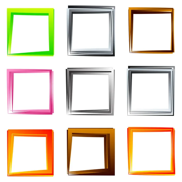 Random Square Contour Frame Border Element Stock Vector by ©vectorguy ...