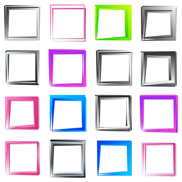 Random Square Contour Frame Border Element Stock Vector by ©vectorguy ...