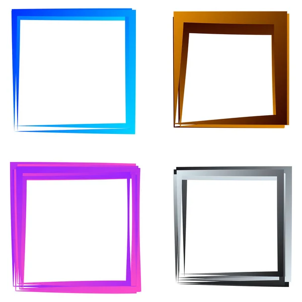 Random Square Contour Frame Border Element Stock Vector by ©vectorguy ...