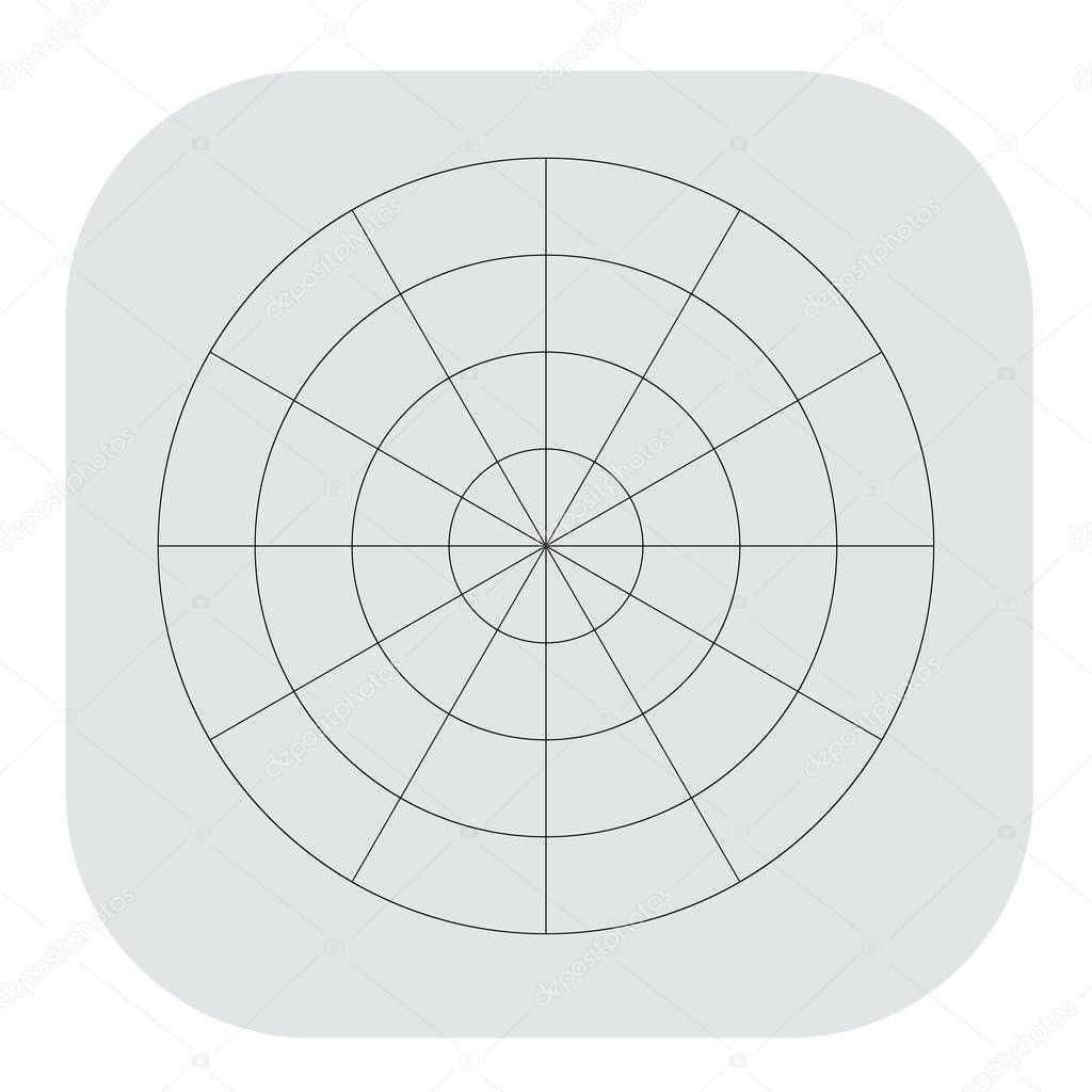 Polar Circular Grid Mesh Pie Chart Graph Element ©vectorguy 568123574'e ...