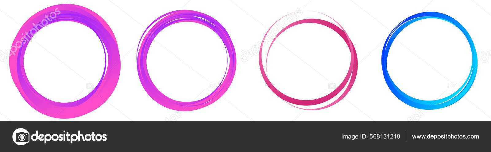 Random Circles Rings Circular Element Stock Vector Illustration Clip ...