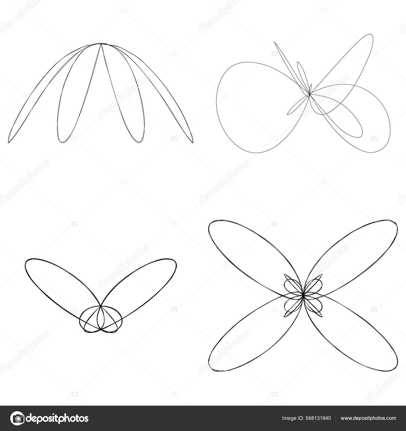 Abstract Line Drawing Line Art Formation Structure Vector de stock por ...