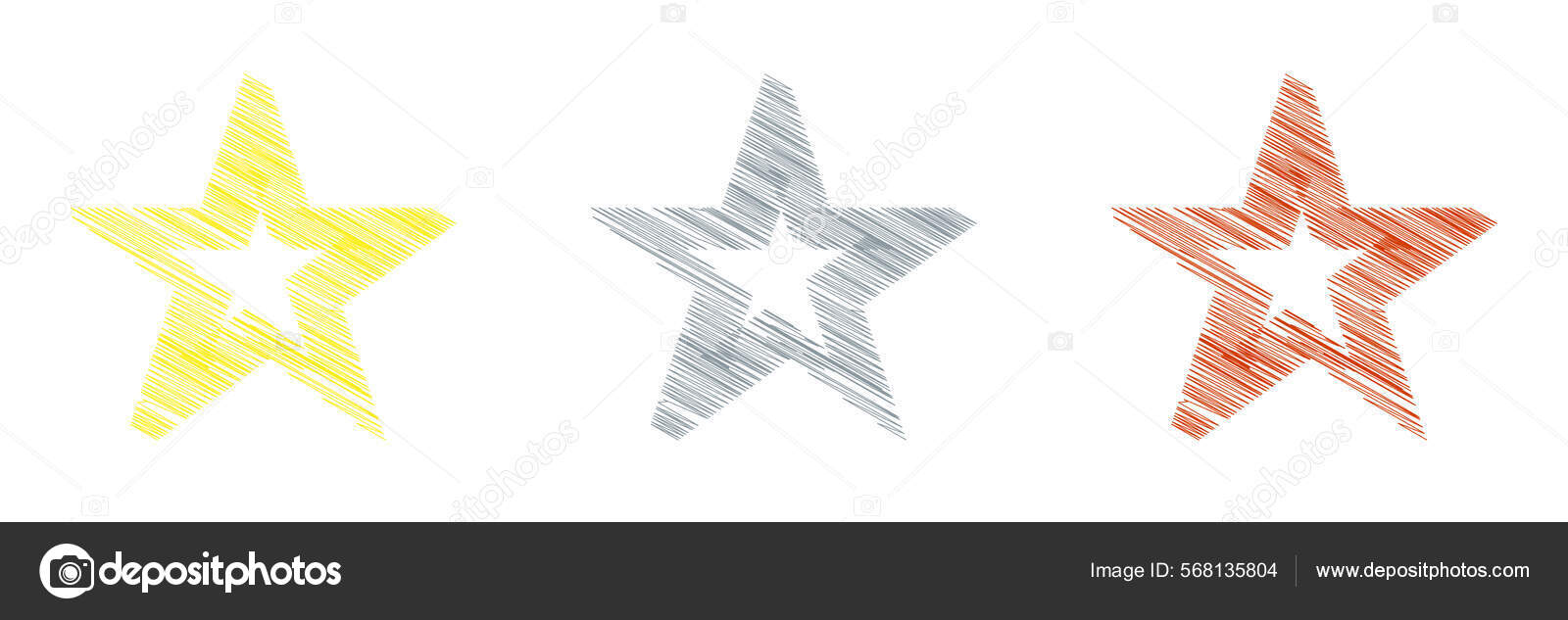 Drawn Sketch Star Line Drawing Star Element Stock Vector Illustration ...