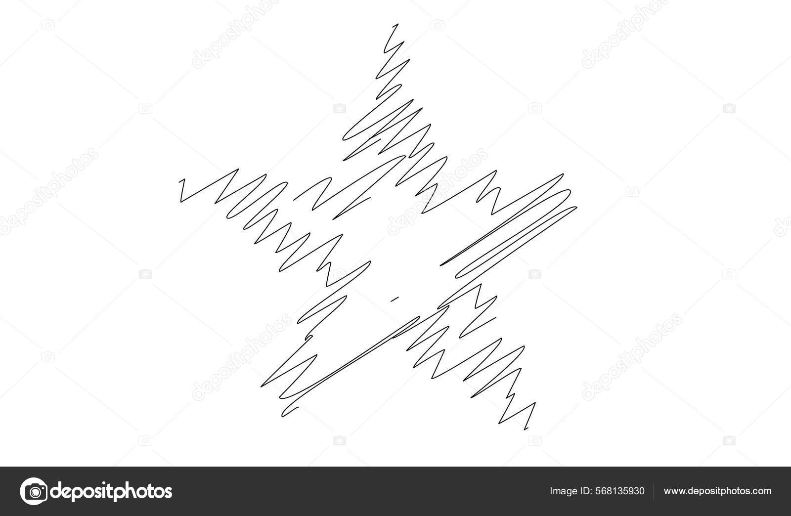 Drawn Sketch Star Line Drawing Star Element Stock Vector Image by ...