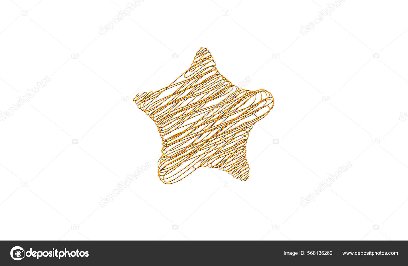 Dibujado Estrella Del Sketch Línea Dibujo Elemento Estrella Vector de ...