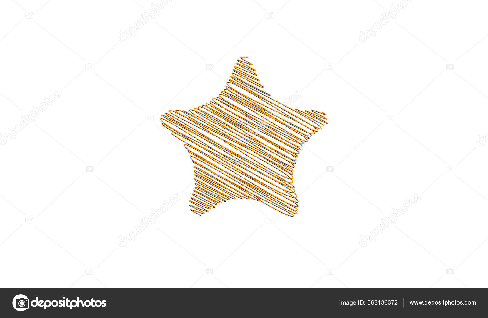 Drawn Sketch Star Line Drawing Star Element Stock Vector Image by ...
