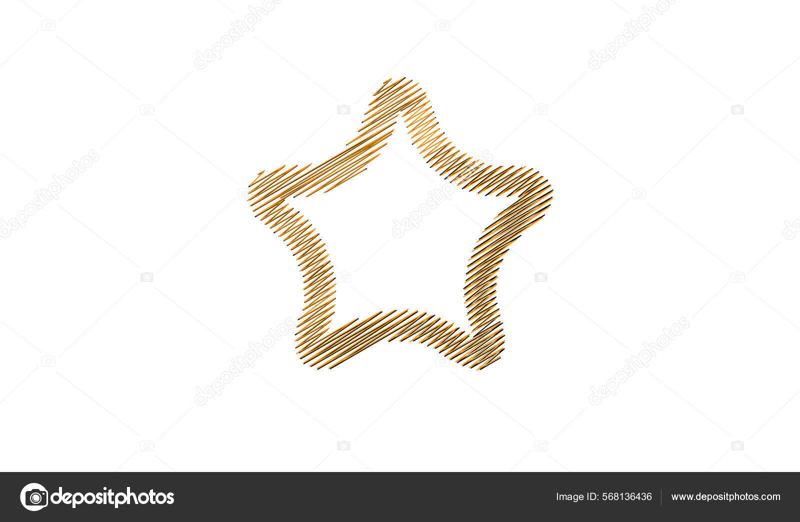 Drawn Sketch Star Line Drawing Star Element Stock Vector Image by ...