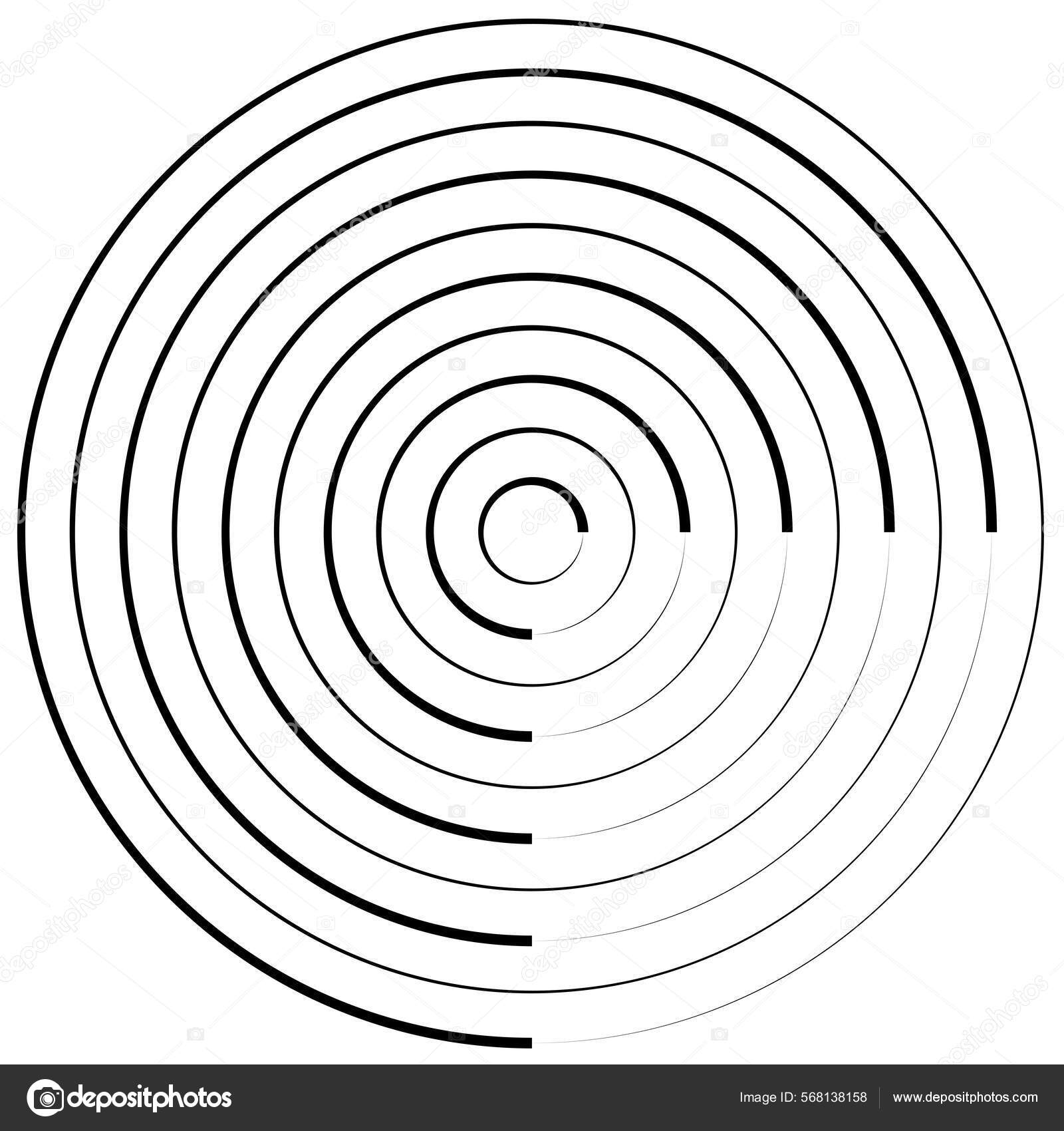 Converging Radial Circular Lines Element Stock Vector by ©vectorguy ...