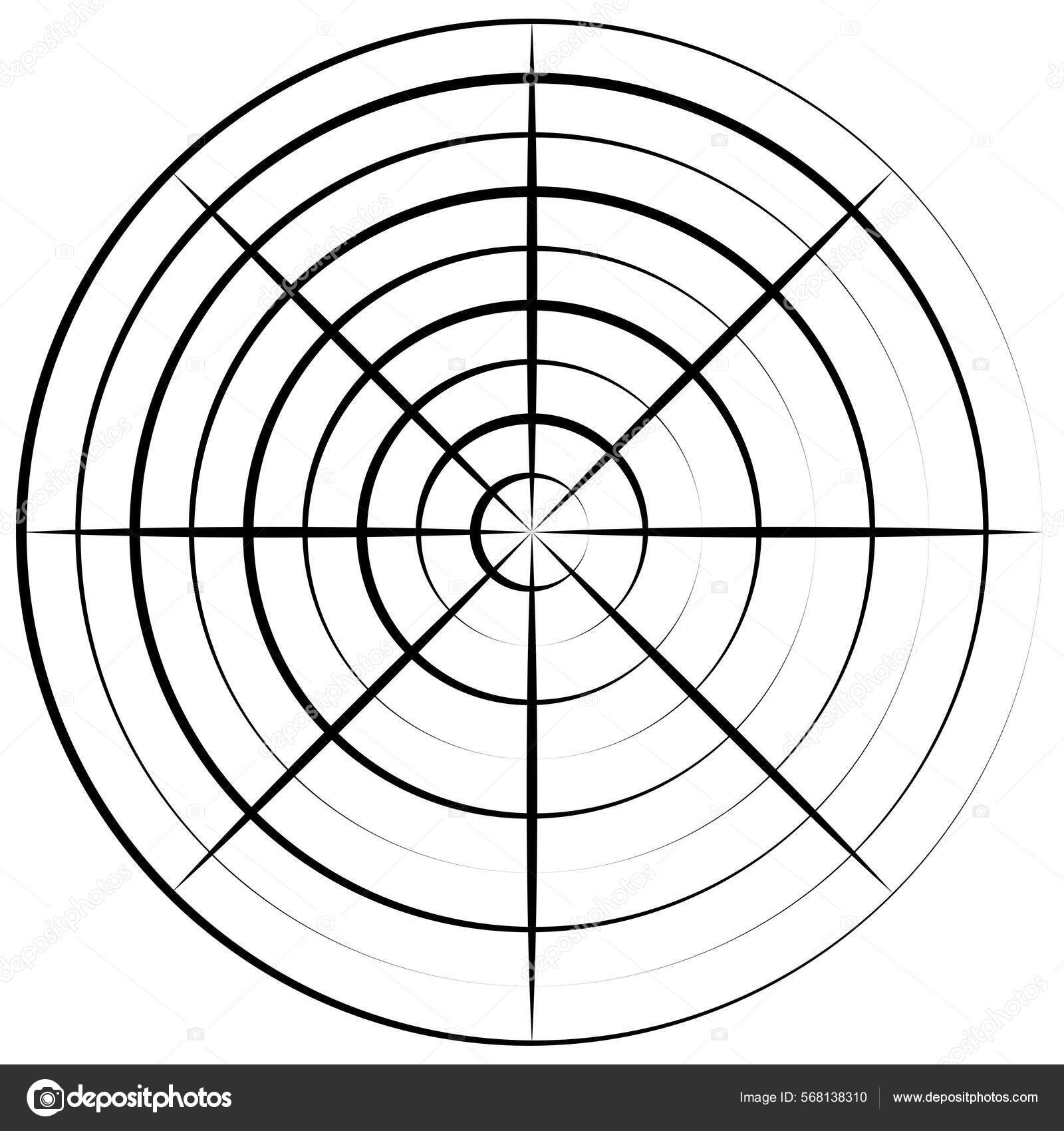 Converging Radial Circular Lines Element Stock Vector Image by ...