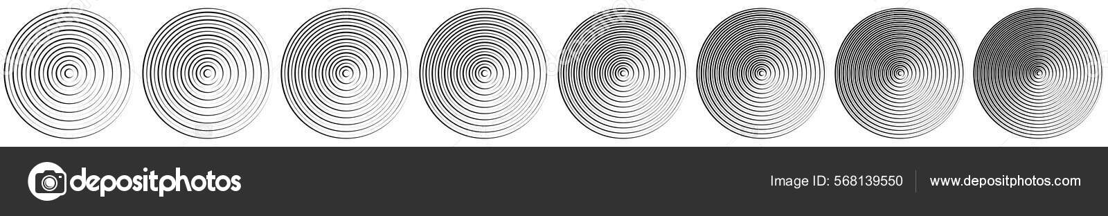 Converging Radial Circular Lines Element Stock Vector Illustration Clip ...