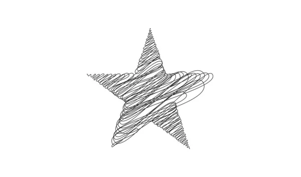 Drawn Sketch Star Line Drawing Star Element Stock Vector Image by ...