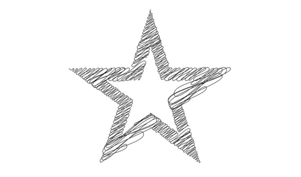 Drawn Sketch Star Line Drawing Star Element Stock Vector Illustration ...