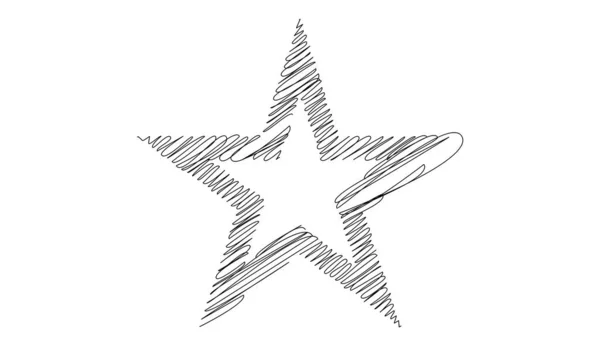 Drawn Sketch Star Line Drawing Star Element Stock Vector Image by ...