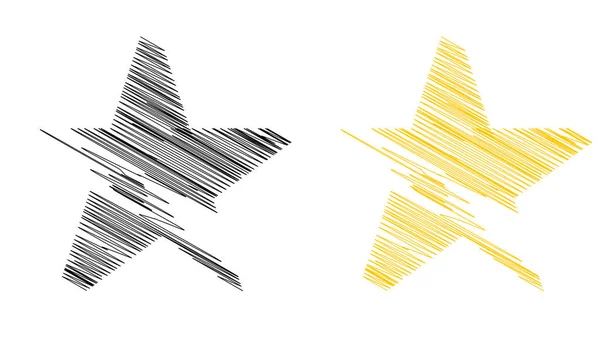 Drawn Sketch Star Line Drawing Star Element Stock Vector Illustration ...