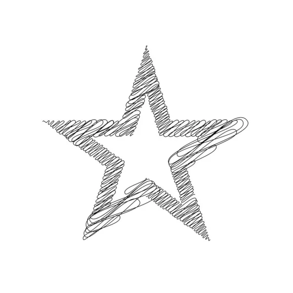 Drawn Sketch Star Line Drawing Star Element Stock Vector by ©vectorguy ...