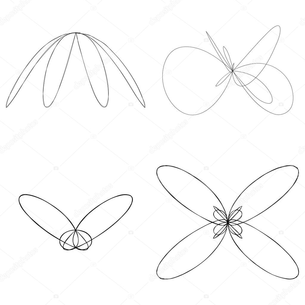 Abstract Line Drawing Line Art Formation Structure Vector de stock por ...