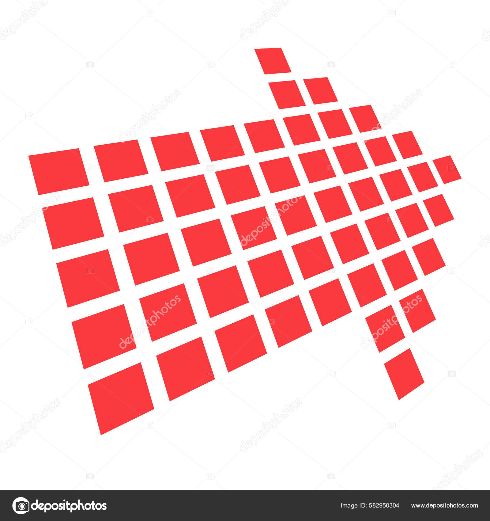 Perspective Arrow Pointer Icon Cursor Shape Element Stock Vector by ...