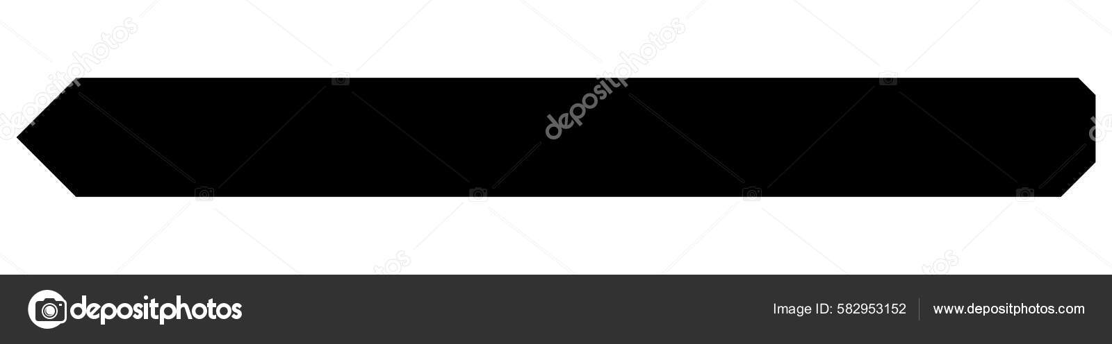 Geometric Button Banner Bar Rectangle Shape Element Corner Effect Stock ...