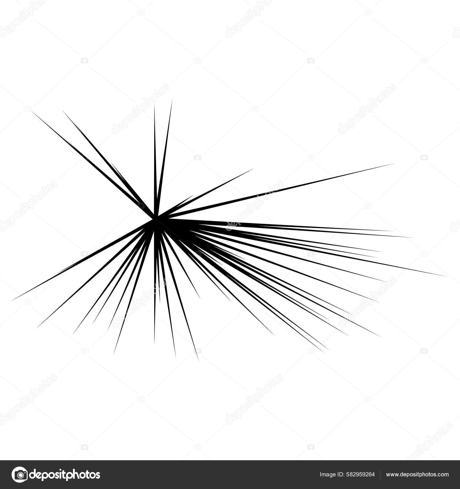 Random Rays Beams Radial Lines Radiating Streaks Strips Stock Vector by ...