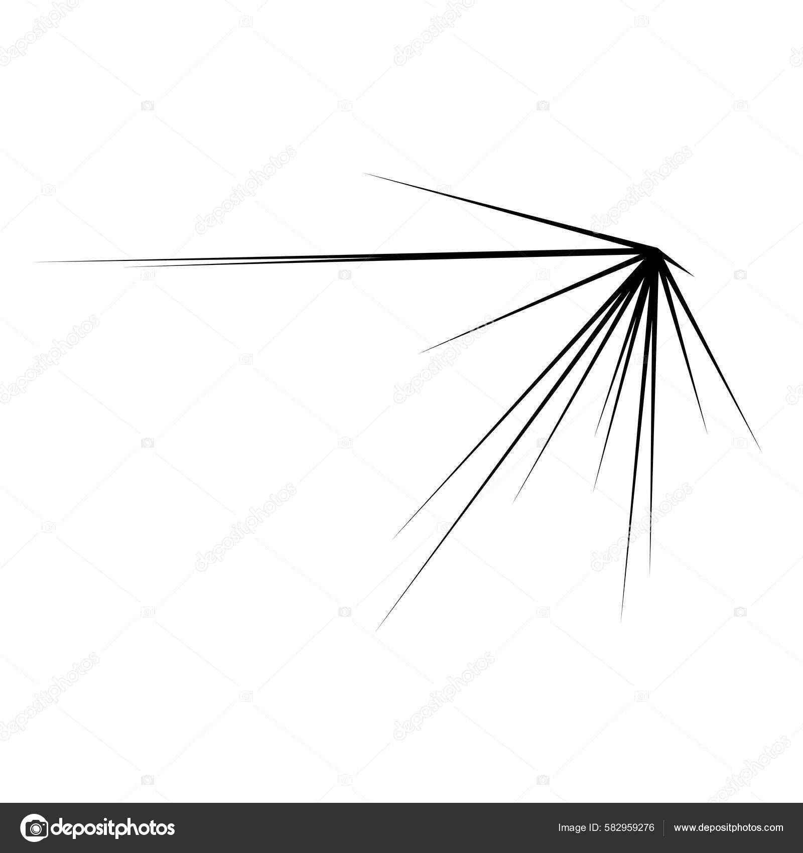 Random Rays Beams Radial Lines Radiating Streaks Strips Stock Vector by ...