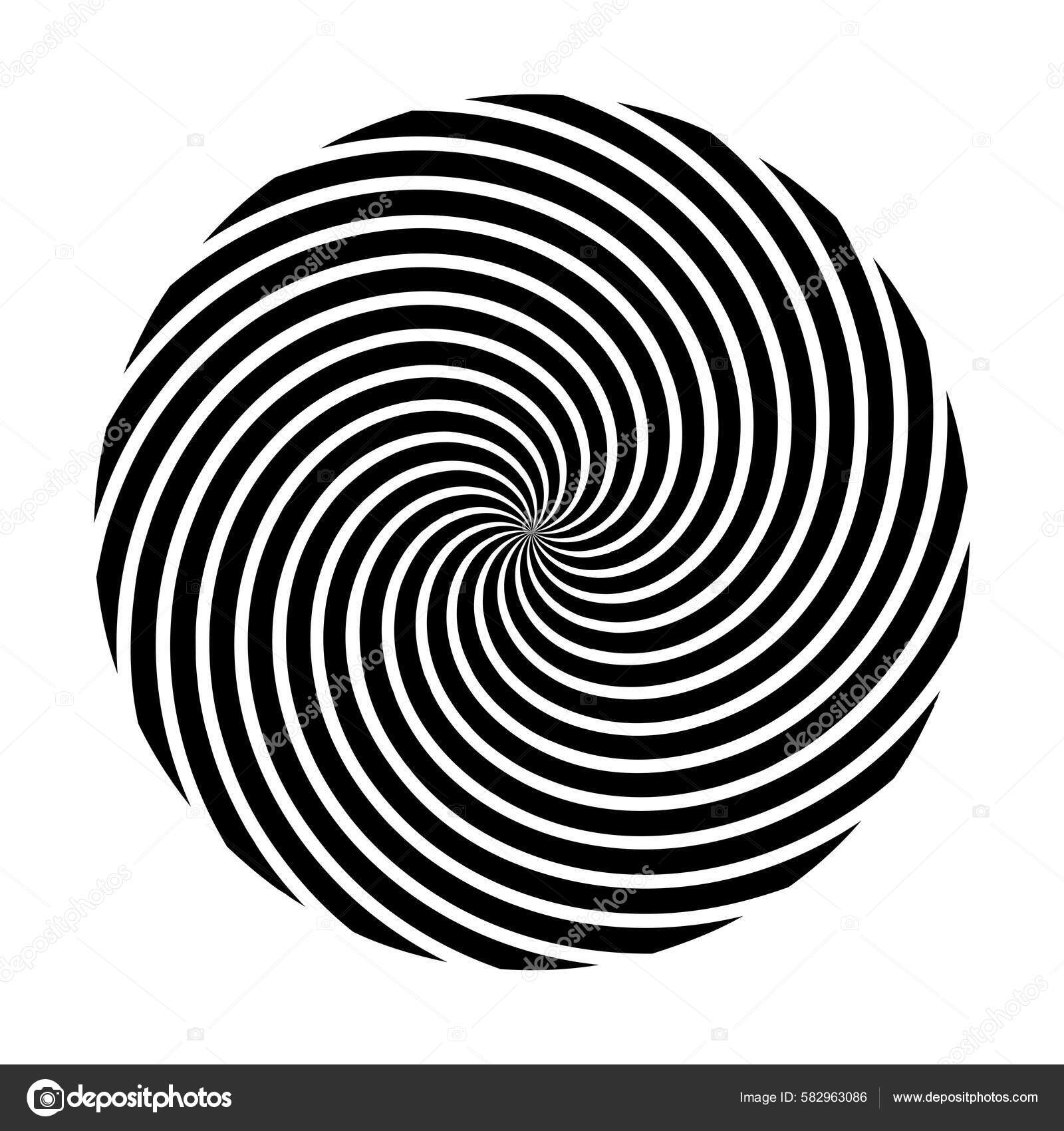Radial Rays Beams Spiral Swirl Twirl Swirl Shape Element Stock Vector ...