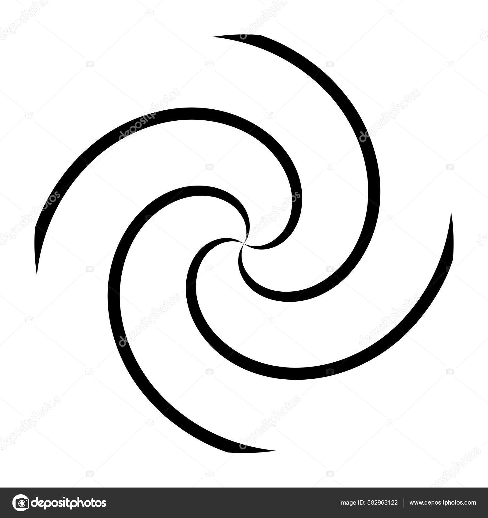 Radial Rays Beams Spiral Swirl Twirl Swirl Shape Element Stock Vector ...