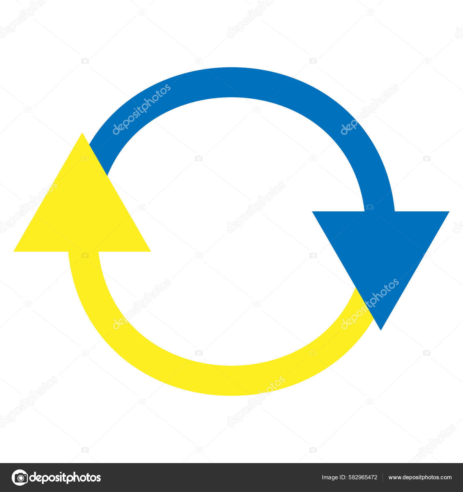 Curved Circular Arc Arrow Pointer Shape Element Vector Illustration ...