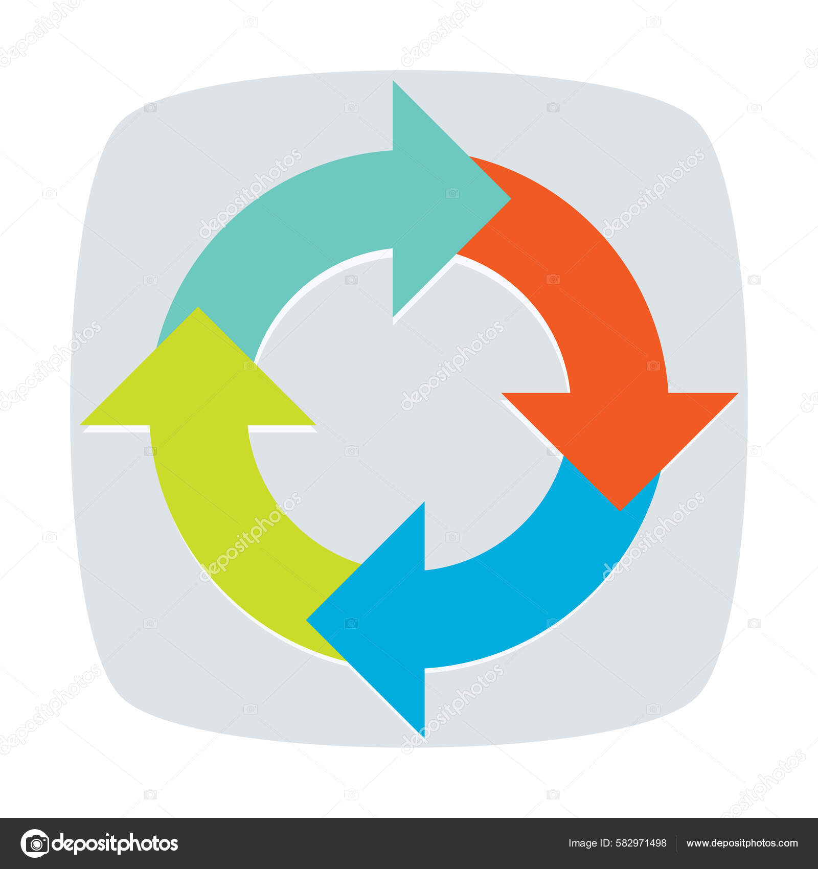 Circular Arrow Pointer Shape Element Stock Vector by ©vectorguy 582971498