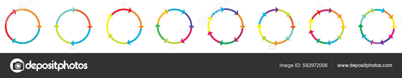 Circular Arrow Pointer Shape Element Stock Vector Illustration Clip Art ...