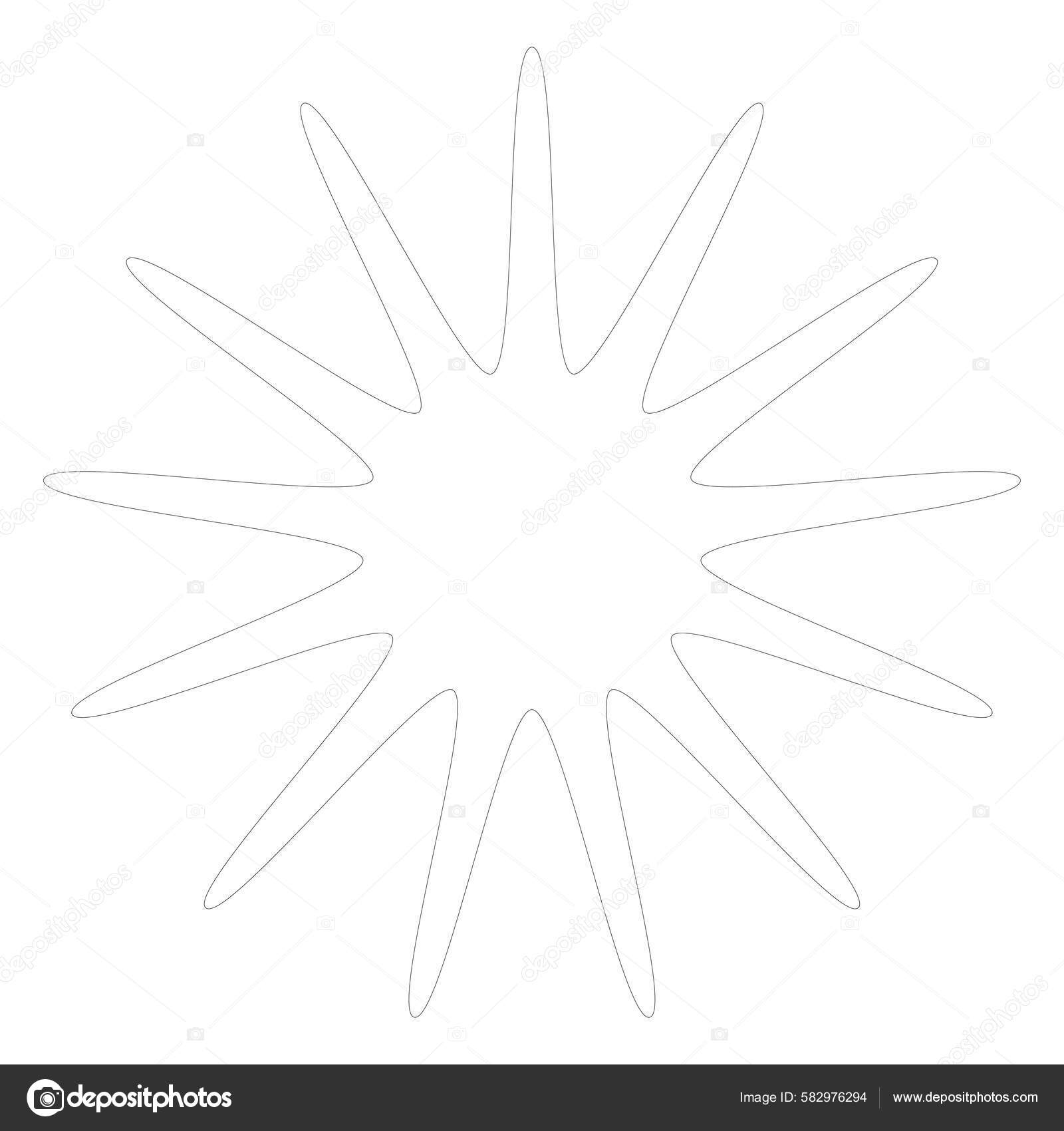 Radial Radiating Star Shape Element Stock Vector by ©vectorguy 582976294