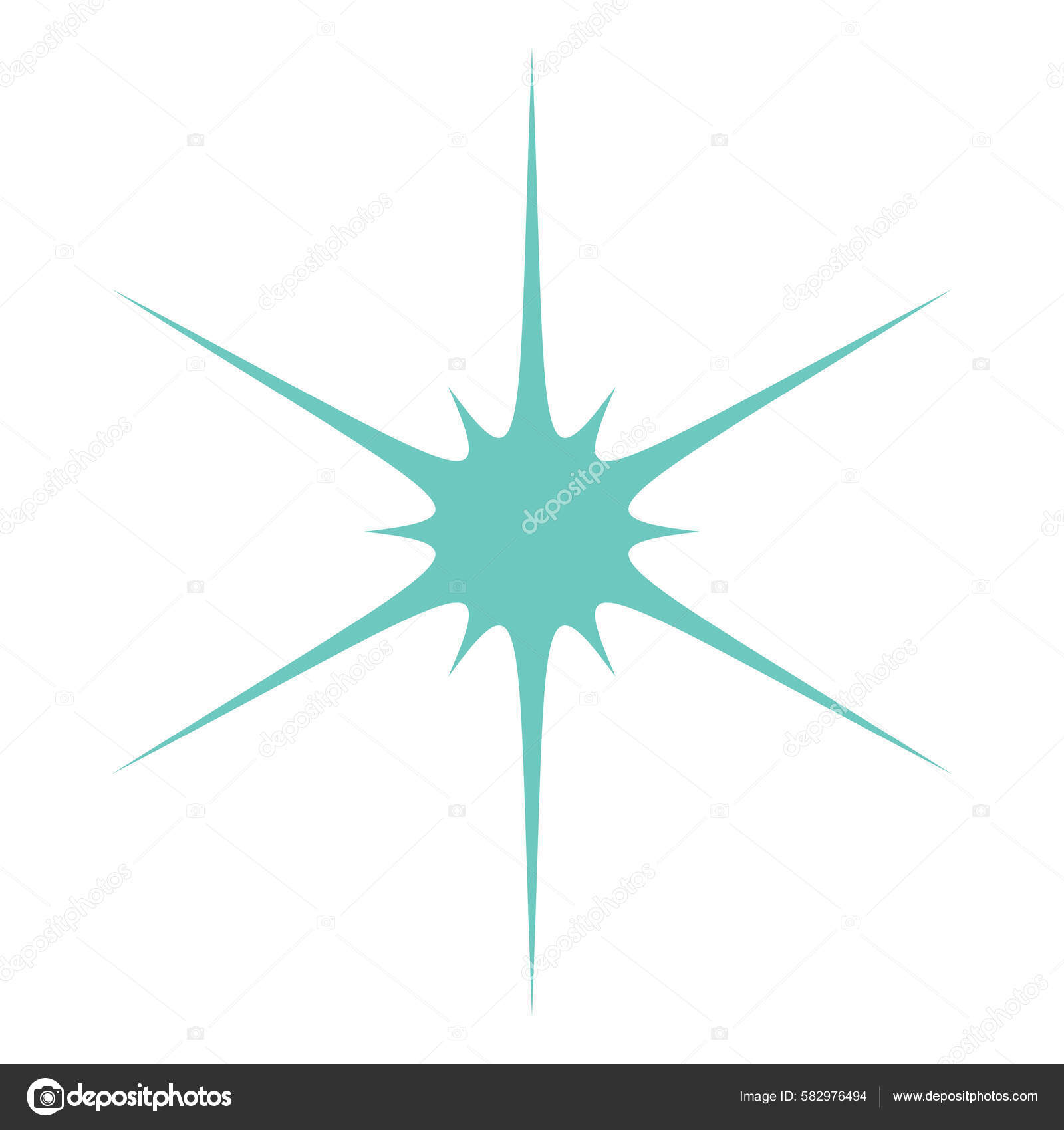 Radial Radiating Star Shape Element Stock Vector by ©vectorguy 582976494