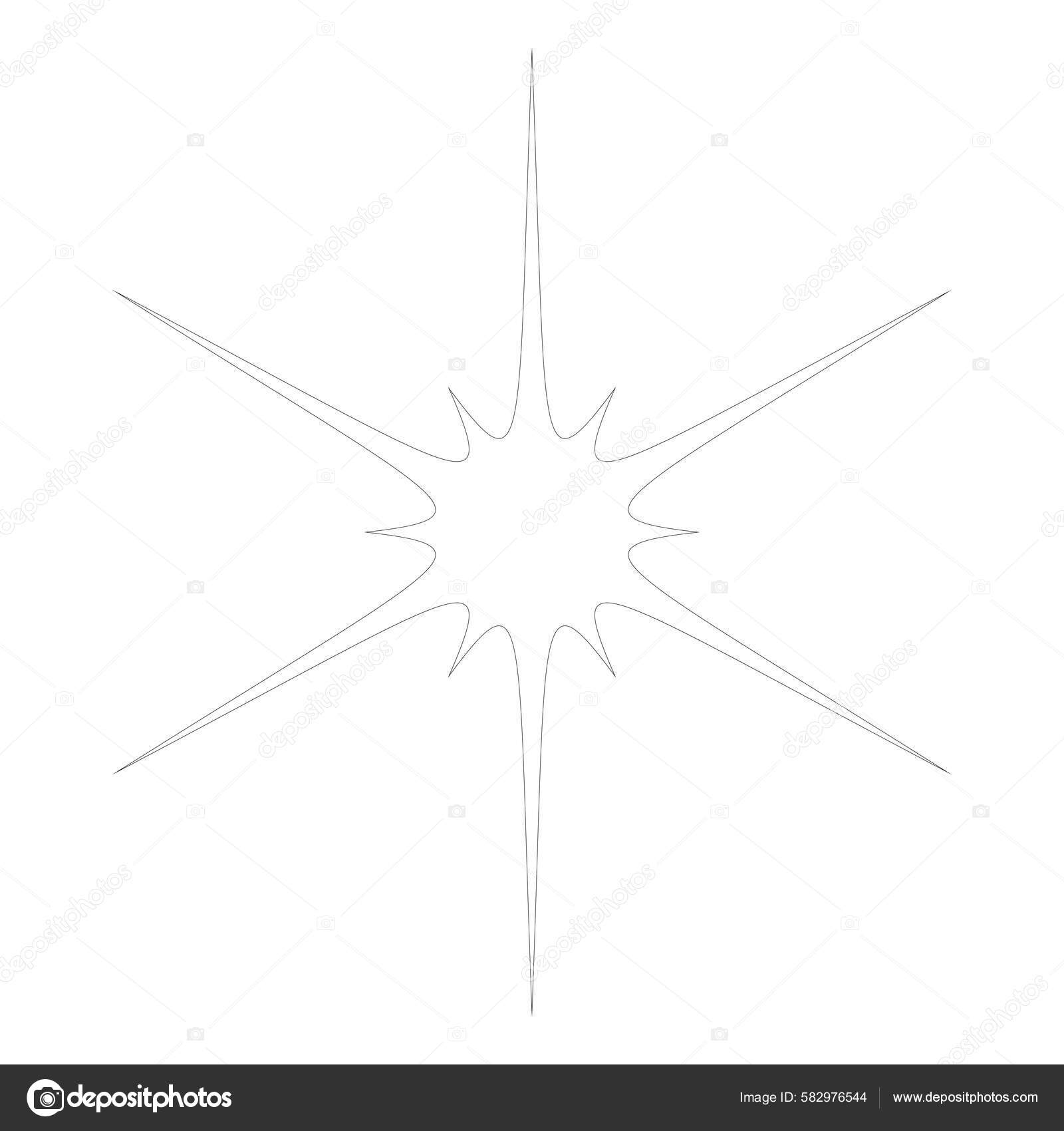Radial Radiating Star Shape Element Stock Vector by ©vectorguy 582976544