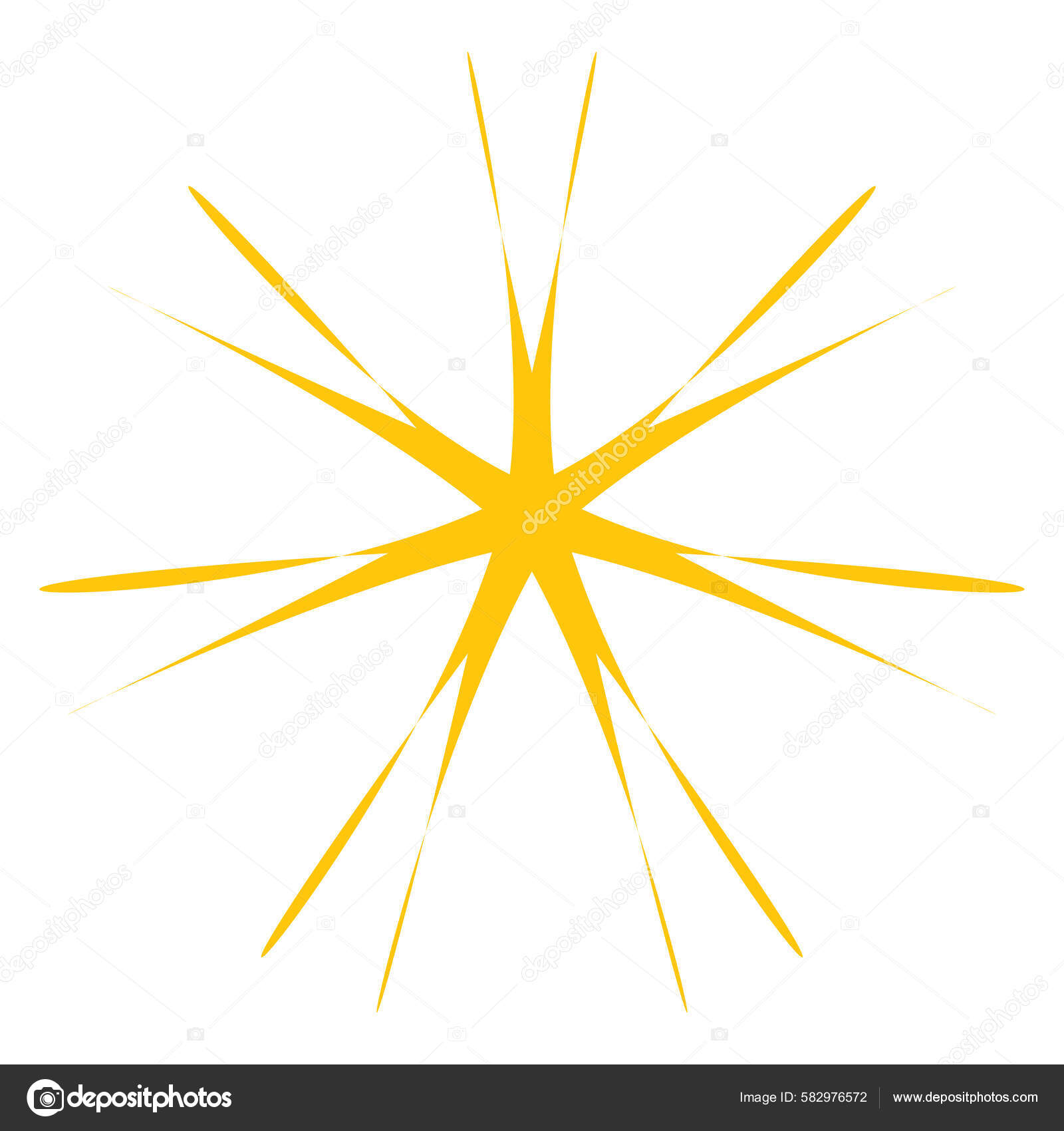 Radial Radiating Star Shape Element Stock Vector by ©vectorguy 582976572