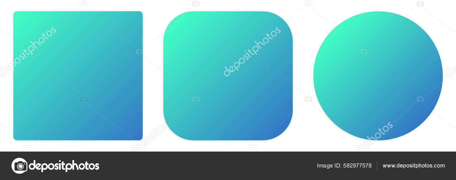 Square Rounded Square Circle Gradient Application App Icon Backgrounds ...