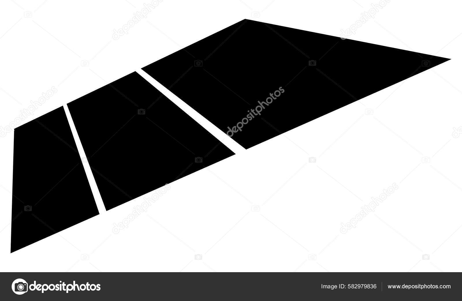 Bold Thick Lines Stripes Perspective Abstract Geometric Vector Element ...