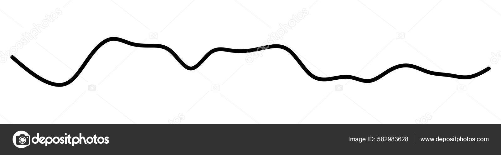 Ondulado Elemento Vectorial Línea Ondulante Ilustración Vector Stock ...