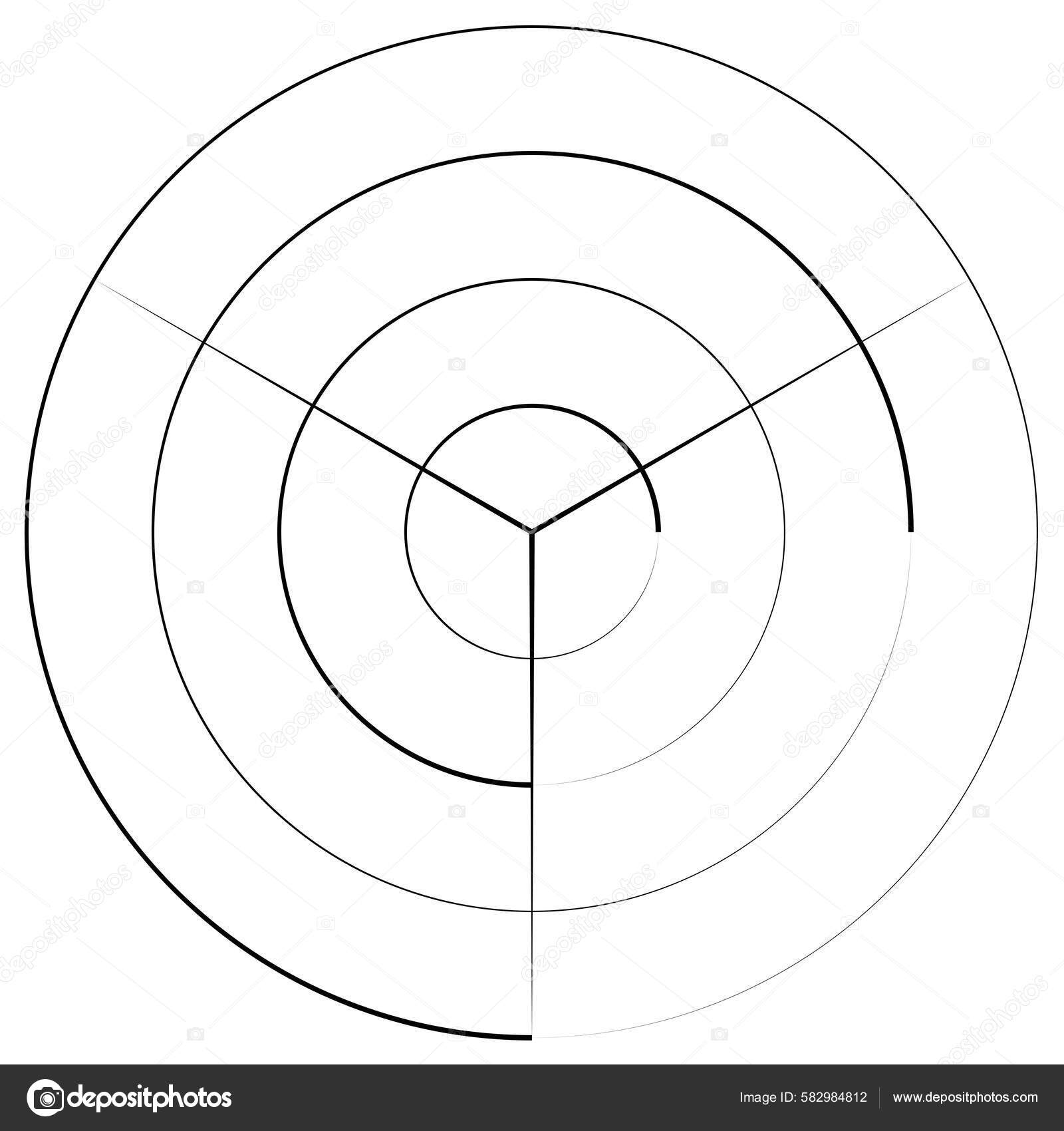 Radial Radiating Concentric Lines Circle Vector Shape Element Stock Vector by ©vectorguy 582984812