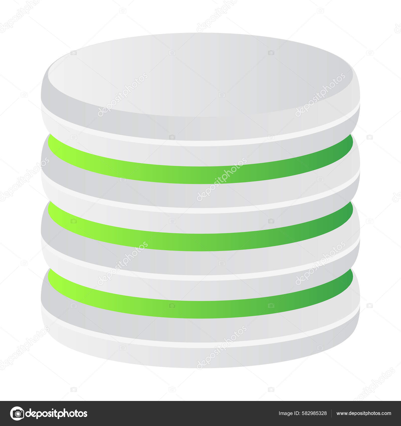 Tower Hdd Cylinder Rack Icon Mainframe Server Symbol Stock Vector by ...