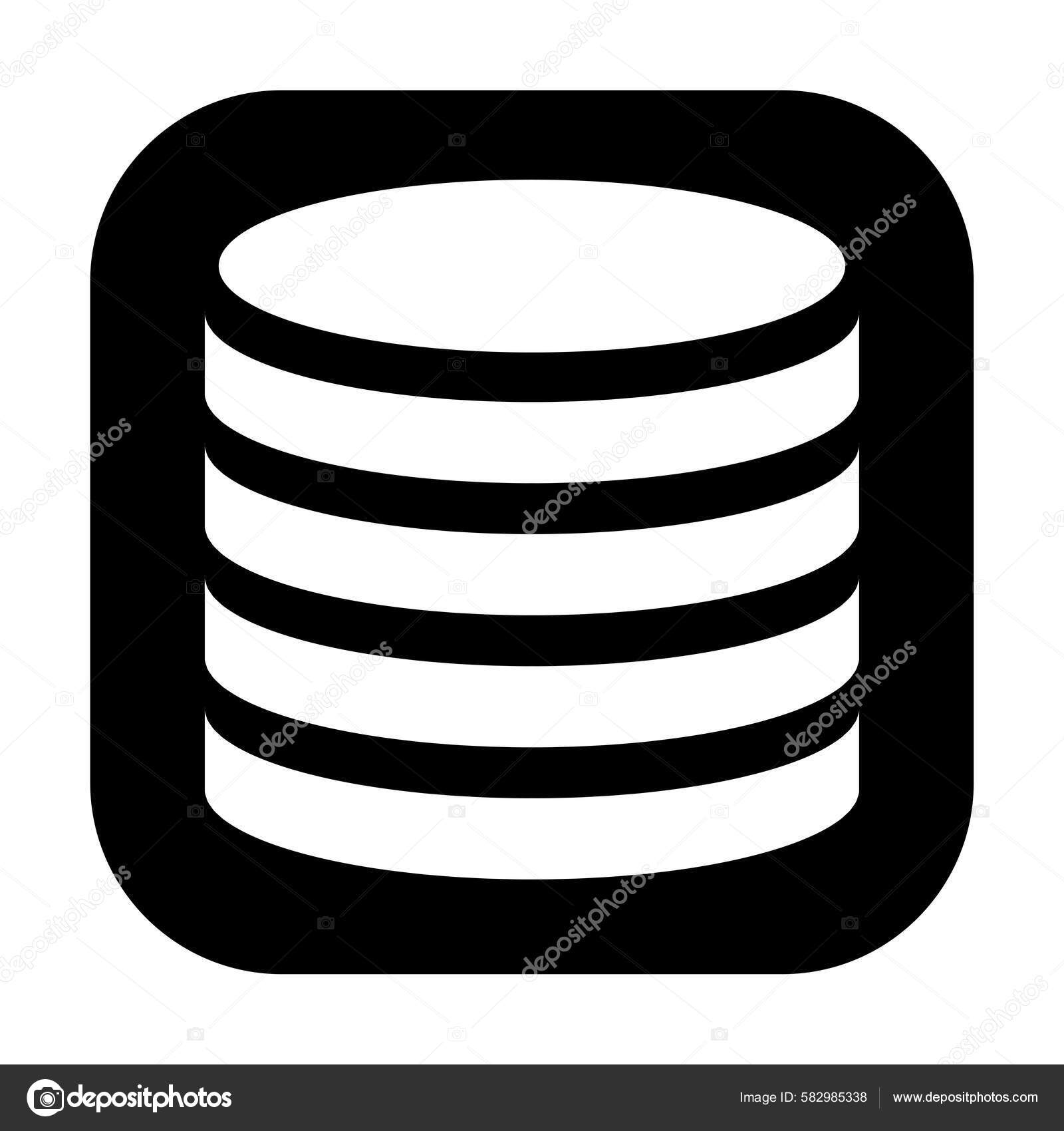 Tower Hdd Cylinder Rack Icon Mainframe Server Symbol Vector de stock ...