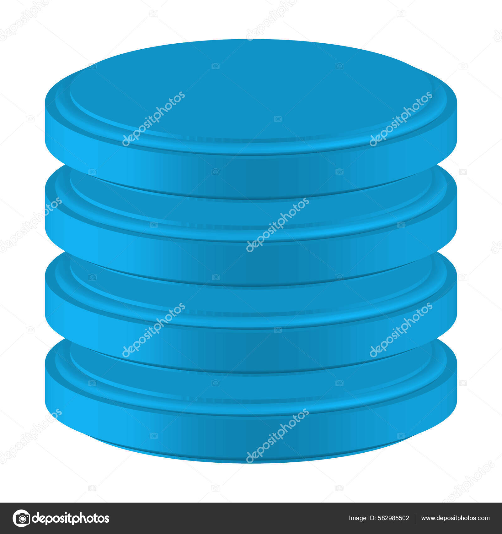 Tower Hdd Cylinder Rack Icon Mainframe Server Symbol Stock Vector by ...