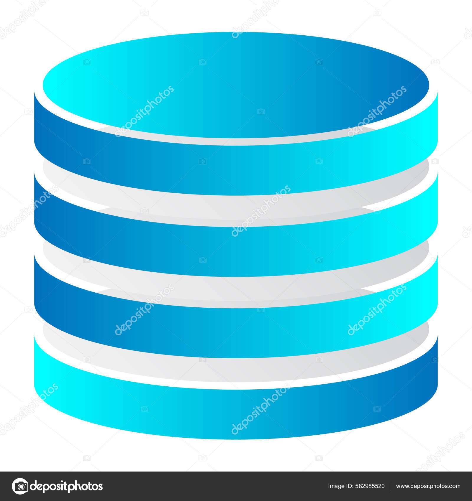 Tower Hdd Cylinder Rack Icon Mainframe Server Symbol Stock Vector by ...