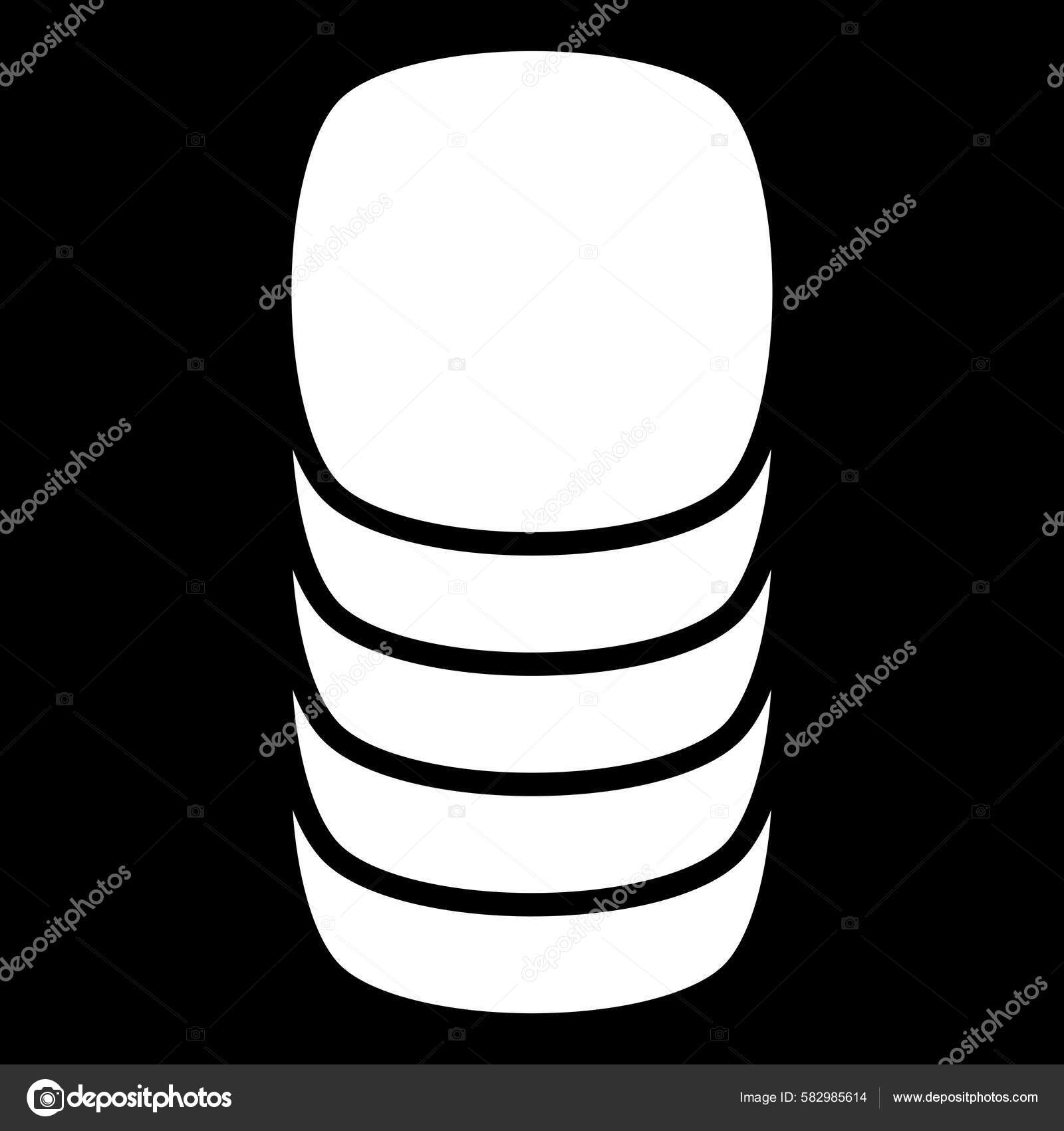 Tower Hdd Cylinder Rack Icon Mainframe Server Symbol Stock Vector by ...