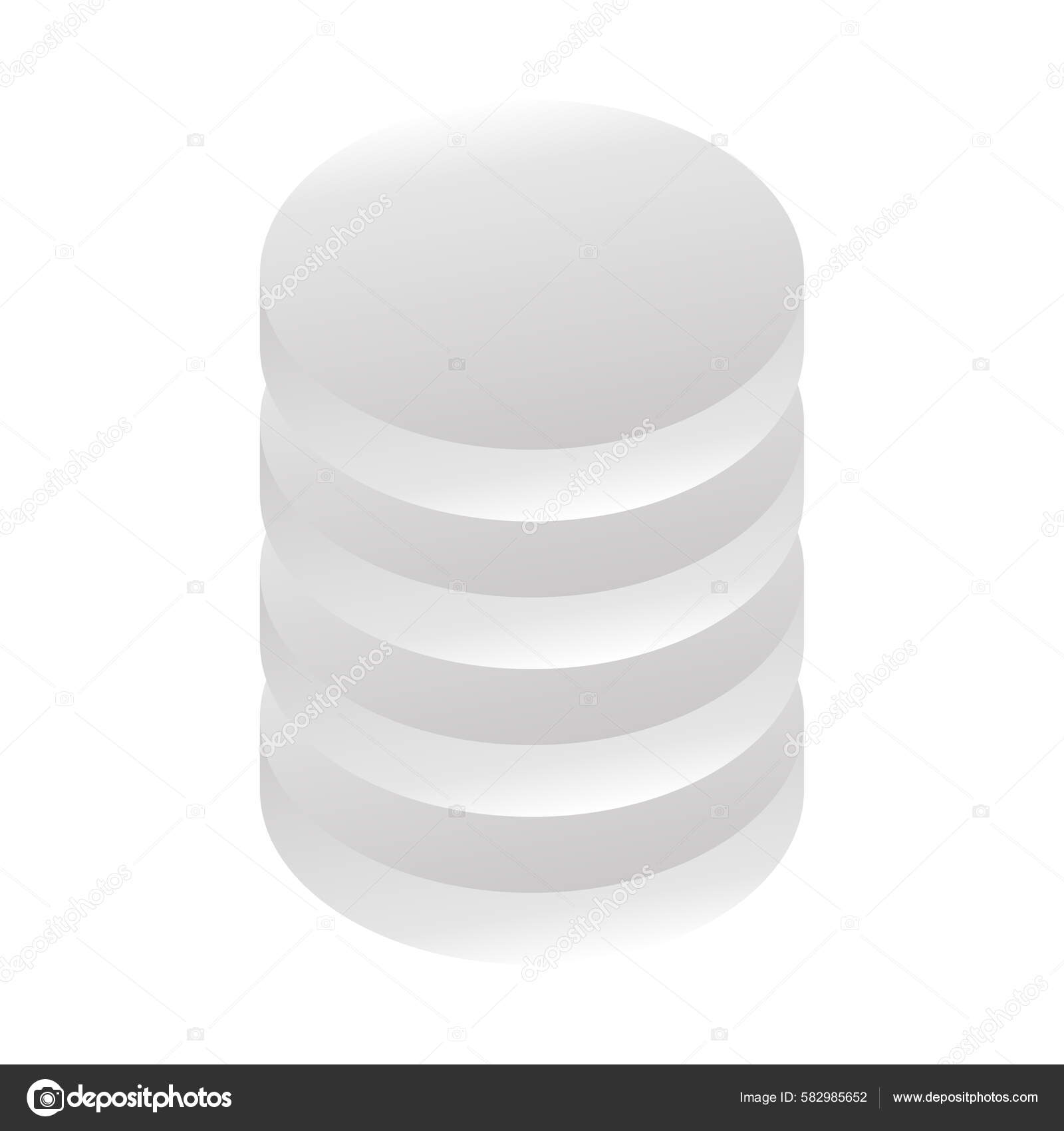 Tower Hdd Cylinder Rack Icon Mainframe Server Symbol Stock Vector Image ...